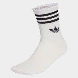 Sportsocken adidas originals "3 STR CRW S 10P", Damen, Gr. M, wei&szlig;, Obermaterial: 49% Baumwolle, 48% Polyester, 2% Elasthan, 1% Polyamid, Socken Sportsocken