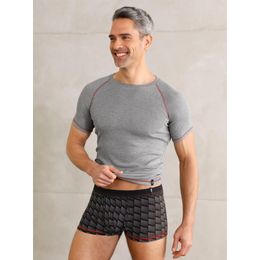 w&auml;schepur W&Auml;SCHEPUR Herren Unterziehshirt, Gr. 8, grau, 80% Baumwolle, 20% Polyester, Unterhemden