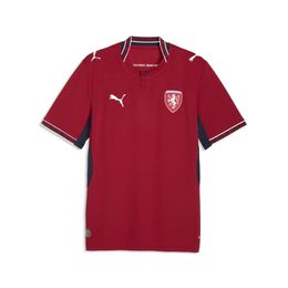 Puma Herren Trainingsshirt "Tschechien 2026 Heimtrikot Herren", rot, Gr. XS, clean, Obermaterial: 100% Polyester. Rippe: 3% Elasthan, 97% Polyester.