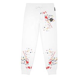 Philipp Plein Mädchen Jogginghose "Jogginghosen"01, weiß, Gr. 4, Obermaterial: 95% Baumwolle, 5% Elasthan, Hosen