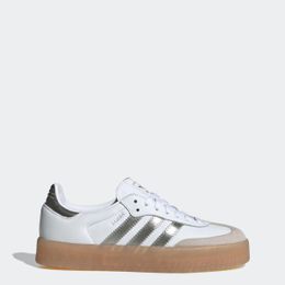 Damen Sneaker "SAMBA", adidas originals, Gr. 37cloud wei&szlig;, silber metallic, gum 3, Leder, Schuhe
