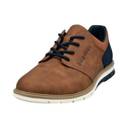 Bugatti Damen Schn&uuml;rschuh, Gr. 45cognac, Lederimitat, Textil, used, Schuhe