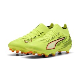 Fu&szlig;ballschuh Puma "ULTRA 6 MATCH+ FG/AG Fu&szlig;ballschuhe Erwachsene", Damen, Gr. 40.5, gelb alert schwarz glowing rot lime squeeze, Obermaterial: Textil, Synthetik. Futter: Textil, Synthetik. Innensohle: Textil. Laufsohle: Synthetik, Schuhe Fu&szlig;ballschuh