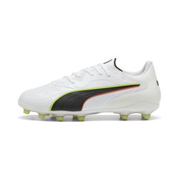 Puma Damen Fu&szlig;ballschuh "KING 20 PRO FG/AG Fu&szlig;ballschuhe Erwachsene", Gr. 42,5wei&szlig; glowing rot gelb alert, Obermaterial: Synthetik, Textil. Futter: