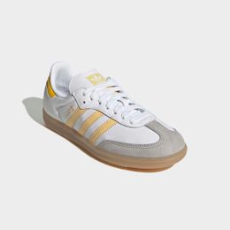 Sneaker adidas originals "SAMBA OG", Damen, Gr. 36, cloud wei&szlig;, orange tint, eqt gelb, Leder, Schuhe Sneaker