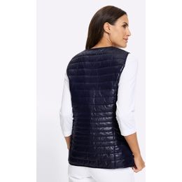 Inspirationen Damen Steppwestemarine, Gr. 40, unifarben, 100% Polyester, Wattierung:100% Polyester, Westen