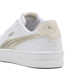 Puma Damen Sneaker "Court Lally Metallic Whisper Sneakers Damen", Gr. 38,5, wei&szlig;, Obermaterial: Textil, Synthetik. Futter: Textil. Innensohle: