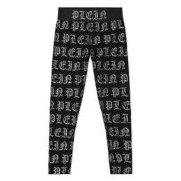 Philipp Plein M&auml;dchen Jogginghose "Gothic Plein Verziert"02, schwarz, Gr. 16, Obermaterial: 5% Elasthan, 95% Baumwolle, Hosen