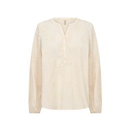 Blusentop soyaconcept "Soya Concept Shirt SC-BARBRA", Damen, Gr. M, 1620 cream, Obermaterial: 100% Baumwolle, Blusen Blusentop