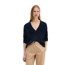 Marc O'Polo MARC O'POLO Damen Cardigan "aus Heavy-Weight-Organic-Cotton", blau, Gr. XXS, unifarben, Obermaterial: 100% Baumwolle, Strickjacken