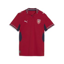 Puma Damen Trainingsshirt "Tschechien 2026 Heimtrikot Damen"schwarz cherry navy rot blau, Gr. XL, clean, Obermaterial: 100% Polyester; Rippe: 3%