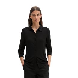 Marc O'Polo MARC O'POLO Damen Blusenshirt "aus LENZING ECOVERO ", schwarz, Gr. S, unifarben, Obermaterial: 94% Viskose, 6% Elasthan, Shirts