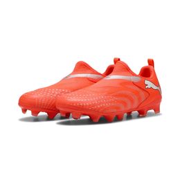 Puma Kinder Fußballschuh "FUTURE 9 MATCH FG/AG Fußballschuhe ohne Schnürung Jugendliche", Gr. 36glowing rot weiß schwarz silber, Obermaterial: