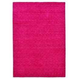 Teppich, B:60cm H:13mm L:90cm, pink, Schurwolle, Wolle, Wohnzimmer, Teppiche