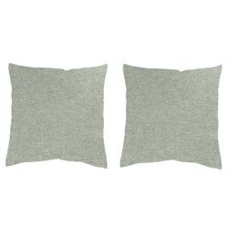Kissenh&uuml;lle Home Wohnideen, B:40cm L:40cm, gr&uuml;n, Polyester, Polyester, Kissenbez&uuml;ge, "LUCIO 2ER PACK MIT F&Uuml;LLUNG"