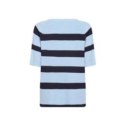 soyaconcept Damen Kurzarmhemd "Soya Concept T-shirt SC-KANITA", blau, Gr. XS, Obermaterial: 50% Viskose, 27% Polyester, 23% Nylon, Hemden