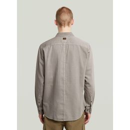 G-Star Raw G-STAR Herren Langarmshirt "Panelled Pocket Regular Shirt", grau, Gr. XL, Obermaterial: 58% Baumwolle, 22% Polyester, 20% Baumwolle, Shirts