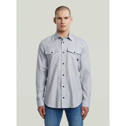 G-Star Raw Langarmshirt G-STAR "Marine Slim Hemd", Damen, Gr. L, salute, wei&szlig; oxford, Obermaterial: 70% Baumwolle, 30% Baumwolle, Shirts Langarmshirt