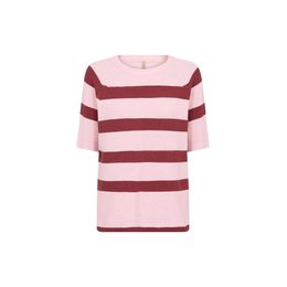 Kurzarmhemd soyaconcept "Soya Concept T-shirt SC-KANITA", Damen, Gr. L, Normalgr&ouml;&szlig;en, 94120c rose mel combi, Obermaterial: 50% Viskose, 27% Polyester, 23% Nylon, Hemden