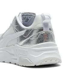Puma Damen Sneaker "Trinity 2 Metallic Whisper Sneakers Damen", Gr. 37,5wei&szlig; silber feather gray metallic, Obermaterial: Textil, Synthetik. Futter: