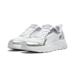 Puma Damen Sneaker "Trinity 2 Metallic Whisper Sneakers Damen", Gr. 40wei&szlig; silber feather gray metallic, Obermaterial: Textil, Synthetik; Futter: