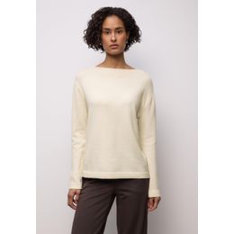 Strickpullover Street One, Damen, Gr. 40, soft beige, Stoff, 30% Polyester, 29% Polyacryl, 21% Viskose, 20% Nylon, unifarben, comfort fit normal, U-Boot-Ausschnitt, B&uuml;ndchen, Pullover Strickpullover