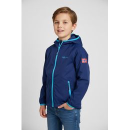 Trollkids M&auml;dchen Windbreaker "KIDS FJELL RUNNING JACKET", blau, Gr. 140, Obermaterial: 100% Polyamid, Jacken