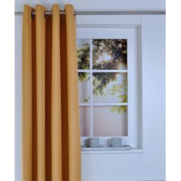 Vorhang HEINE HOME, B:140cm H:145cm, gelb, Polyester, Gardinen