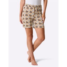 w&auml;schepur W&Auml;SCHEPUR Damen Schlafhose, Gr. 36camel, schoko, bedruckt, 50% Baumwolle, 50% Modal, bedruckt, gemustert, mehrfarbig, Hosen