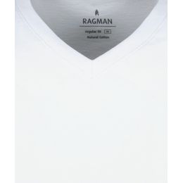 T-Shirt Ragman "Set:", Herren, Gr. M, wei&szlig;, Baumwolle, regular fit, Shirts T-Shirt