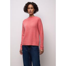 Pullunder Street One, Damen, Gr. 36, striking coral meliert, Web, 37% Baumwolle, 34% Polyacryl, 26% Polyester, 3% Elasthan, unifarben, comfort fit normal, Rundhals, B&uuml;ndchen, Pullover Pullunder