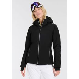 CMP Damen Winterjacke "Woman Jacket Zip Hood", schwarz, Gr. 42, Web, Obermaterial: 100% Polyester. Futter: 100% Polyester. Wattierung: 100%