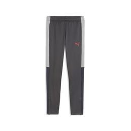 Sporthose Puma "IndividualLIGA Fu&szlig;ball-Trainingshose Jugendliche", M&auml;dchen, Gr. 128, Normalgr&ouml;&szlig;en, strong gray rot echo, Obermaterial: 100% Polyester. Taschenfutter: 100% Polyester. Einsatz: 100% Polyester, unifarben, regular fit, Hosen Sporthose