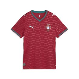 Puma Damen Trainingsshirt "Portugal 2026 Heimtrikot Damen"club rot gr&uuml;n lagoon, Gr. XL, clean, Obermaterial: 100% Polyester; Rippe: 97% Polyester, 3%