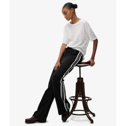Superdry Damen Studios Stripe Gerade Jogginghose Black - Gr&ouml;&szlig;e: 40 212353110026702A019
