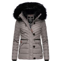 Navahoo Winterjacke 'Wisteriaa' Damen Gr&ouml;&szlig;e XXL greige / schwarz