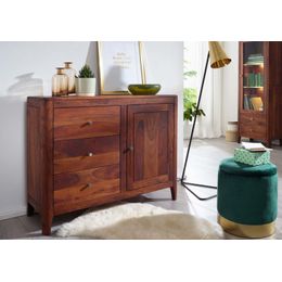 Sideboard Sheesham110x40x86 walnuss ge&ouml;lt BROOKLYN #21