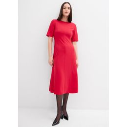 bonprix Jerseykleid aus flie&szlig;endem Viskose-Mix, rot, Viskose
