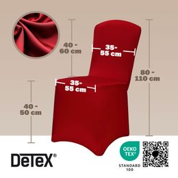 Detex Stuhlhusse 10er-Set Bordeaux
