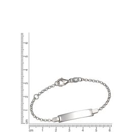 Armband Firetti "Schmuck Geschenk Silber 925 Armkette ID-Platte Erbskette" Gr. 15, silber (silberfarben), Armbänder, Jungen, 15, Silber 925 (Sterlingsilber), Armband
