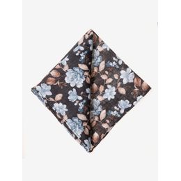 Einstecktuch MONTI, Herren, schwarz (schwarz floral), Leinen, gebl&uuml;mt, Modet&uuml;cher, mit Hingucker-Blumenprint