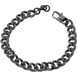 Armband Firetti "Schmuck Geschenk Edelstahl Armschmuck Armkette Panzerkette Vintage", schwarz (antikfarben, schwarz), Armb&auml;nder, Damen, 23cm, Edelstahl, Armband