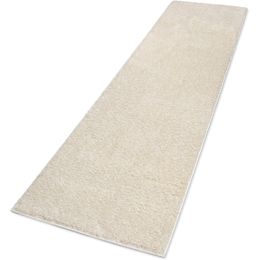 Hochflor-Teppich OTTO HOME "Nickolas, auch als Läufer erhältlich", beige (creme), B:80cm H:30mm L:300cm, Polypropylen, Teppiche, Langflor, Shaggy, weicher Hochflor, uni farben, mit Glanz, Wohnzimmer