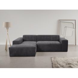 Ecksofa OTTO HOME "Zeus-L modern & zeitlos, Breite 253 cm, bequemes Sofa", grau (anthrazit), B:253cm H:70cm T:188cm, 90% Polyester, 10% Nylon, Sofas, Ecksofa, Curvy Trend Ecksofa mit urbaner Optik