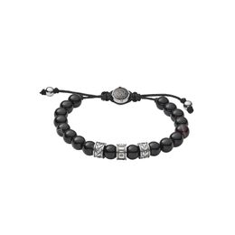 Armband Diesel "Schmuck Edelstahl Armschmuck Beadarmband", schwarz (edelstahlfarben, schwarz), Armb&auml;nder, Damen, 25cm, Edelstahl, Armband, mit Achat