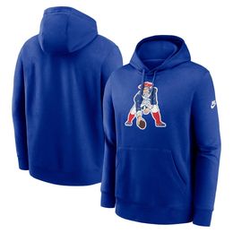 Kapuzenpullover Nike "Nike Hoodie New England Patriots Nike Club Fleece", Damen, Gr. L, blau, 80% Baumwolle, 20% Polyester, Pullover Kapuzenpullover