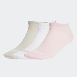 Funktionssocken adidas Performance "THIN LINEAR LOWCUT SOCKEN, 3 PAAR", Herren, Gr. L (43/45), weiß (weiß, wonder aluminium, clear pink), Obermaterial: 70% Baumwolle, 27% Polyester, 2% Elasthan, 1% sonstige Fasern, Socken