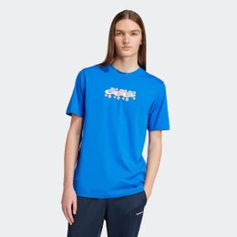 T-Shirt adidas originals "Q12 TS ROLLER", Herren, Gr. XL, blau, Obermaterial: 100% Baumwolle, Shirts T-Shirt