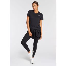Leggings New Balance "Cotton High Rise Legging 27", Damen, Gr. S, N-Gr, schwarz, Obermaterial: 92% Baumwolle, 8% Elasthan, Hosen Leggings
