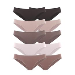 Bikinislip Petite Fleur, Damen, Gr. 40/42, beige (natur), Single Jersey, Obermaterial: 95% Baumwolle, 5% Elasthan, unifarben, k&ouml;rpernah, Unterhosen, aus elastischer Baumwolle, Topseller